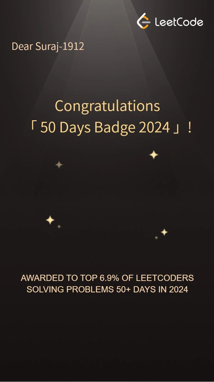 Suraj Keshri on LinkedIn: #leetcode #50daysofcode #codingjourney # ... Suraj Keshri on LinkedIn: #leetcode #50daysofcode #codingjourney # ...