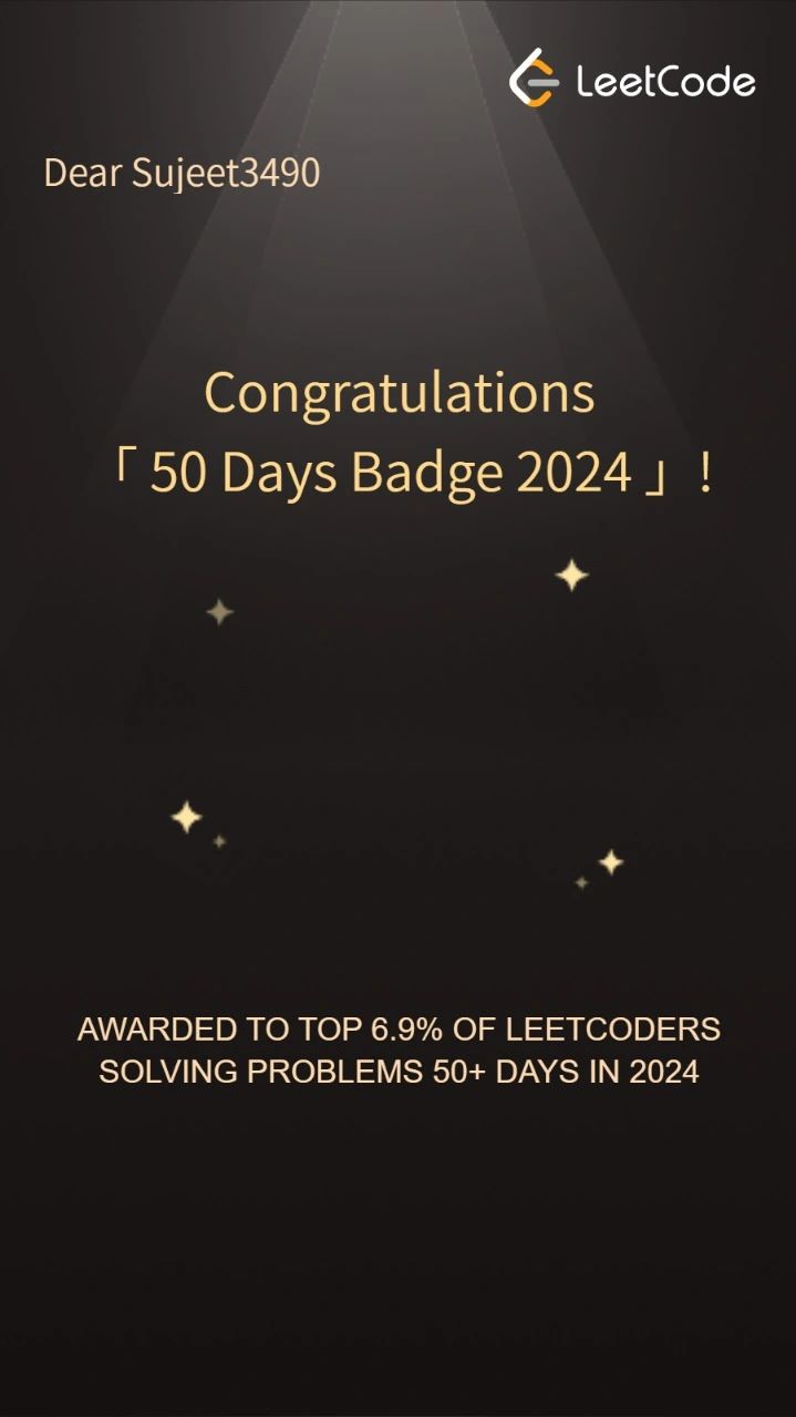 Sujeet Dubey on LinkedIn: Excited to share that i have earned the 50 ... Sujeet Dubey on LinkedIn: Excited to share that i have earned the 50 ...