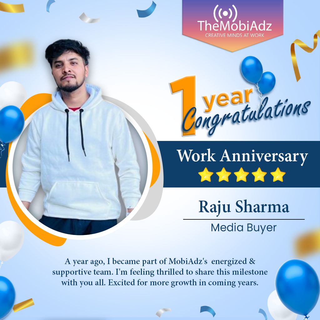Raju Sharma celebrates 1st work anniversary | TheMobiAdz posted on the ... Raju Sharma celebrates 1st work anniversary | TheMobiAdz posted on the ...