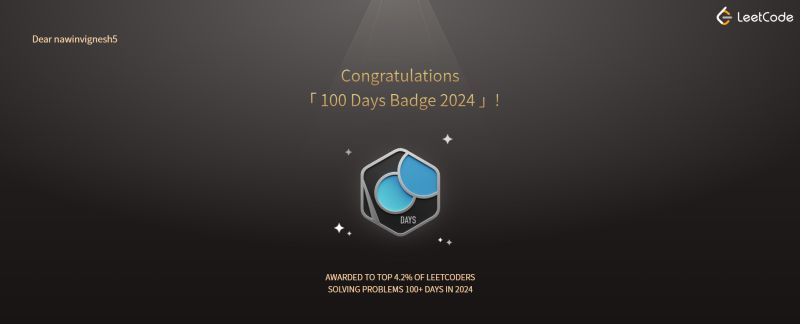 Nawin Vignesh on LinkedIn: #leetcode #100dayschallenge #codingjourney # ... Nawin Vignesh on LinkedIn: #leetcode #100dayschallenge #codingjourney # ...