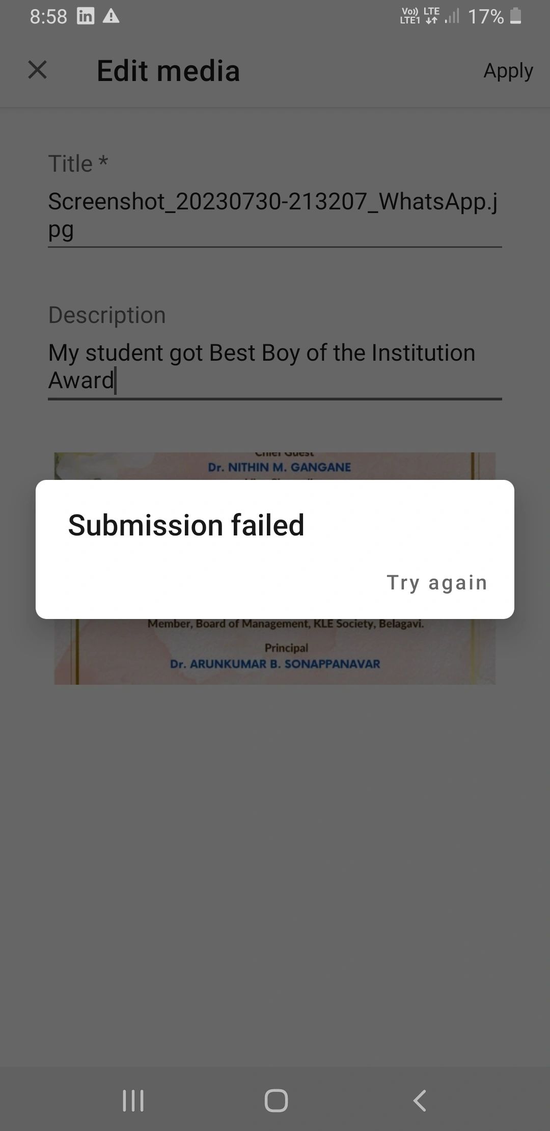 Satish S Nandihalli on LinkedIn: performance issue in LinkedIn Unable ... Satish S Nandihalli on LinkedIn: performance issue in LinkedIn Unable ...