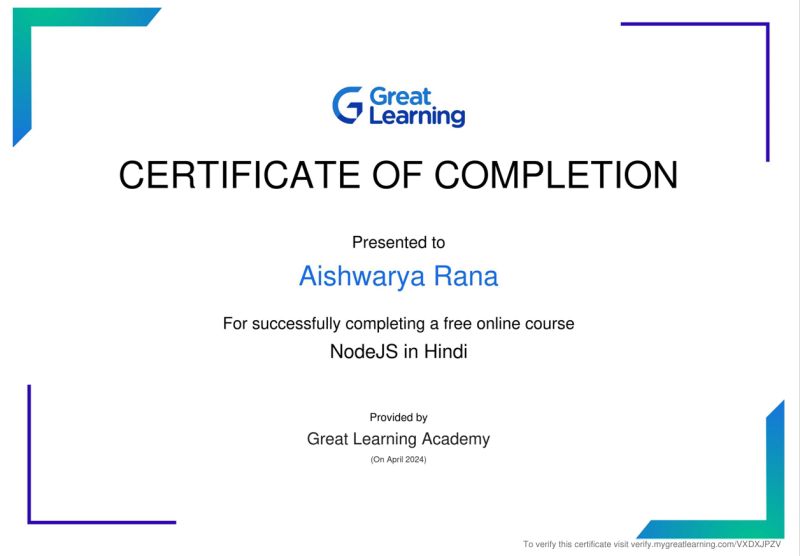 Aishwarya Rana on LinkedIn: #nodejs #greatlearning #techenthusiast # ... Aishwarya Rana on LinkedIn: #nodejs #greatlearning #techenthusiast # ...