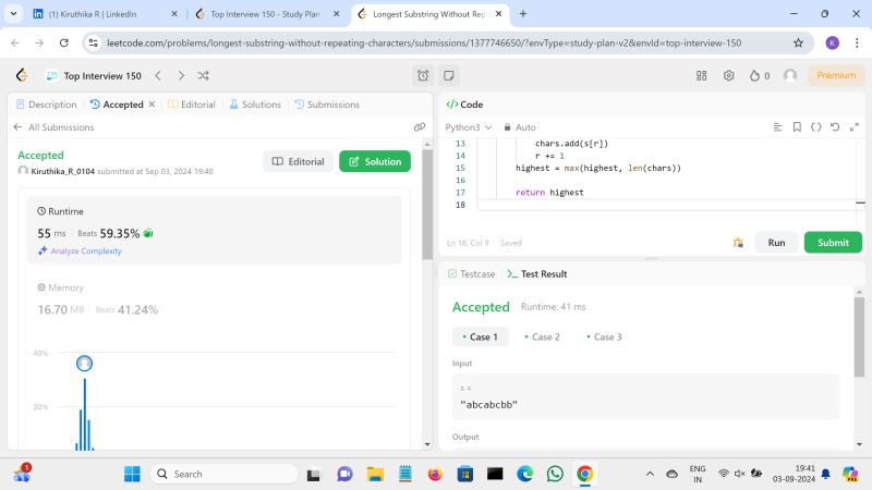 Kiruthika R on LinkedIn: Completed Day 50 on LeetCode today! Solved the ... Kiruthika R on LinkedIn: Completed Day 50 on LeetCode today! Solved the ...
