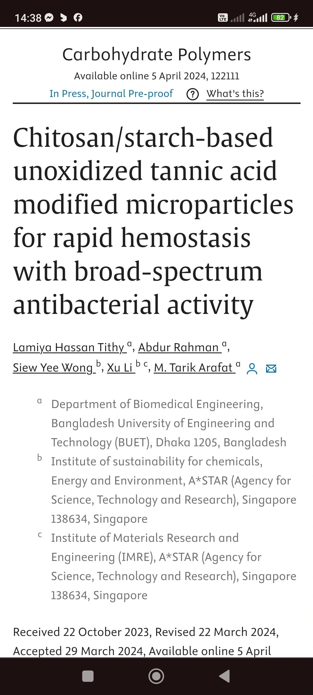 Congratulations to Tithy Apu and Abdur Rahman Vai for their publication ... Congratulations to Tithy Apu and Abdur Rahman Vai for their publication ...