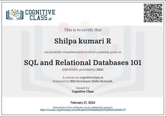 Shilpa kumari on LinkedIn: #ibm #sql #database #cognitiveclass | 10 ... Shilpa kumari on LinkedIn: #ibm #sql #database #cognitiveclass | 10 ...