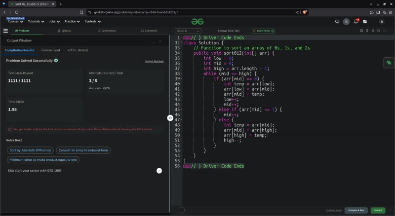 Amit Naskar on LinkedIn: #100daysofcode #array #sorting #learning # ... Amit Naskar on LinkedIn: #100daysofcode #array #sorting #learning # ...
