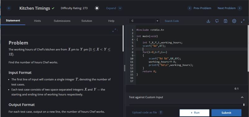 POORANI S D on LinkedIn: #day10 #codechef #100daysofcoding #cprogramming POORANI S D on LinkedIn: #day10 #codechef #100daysofcoding #cprogramming