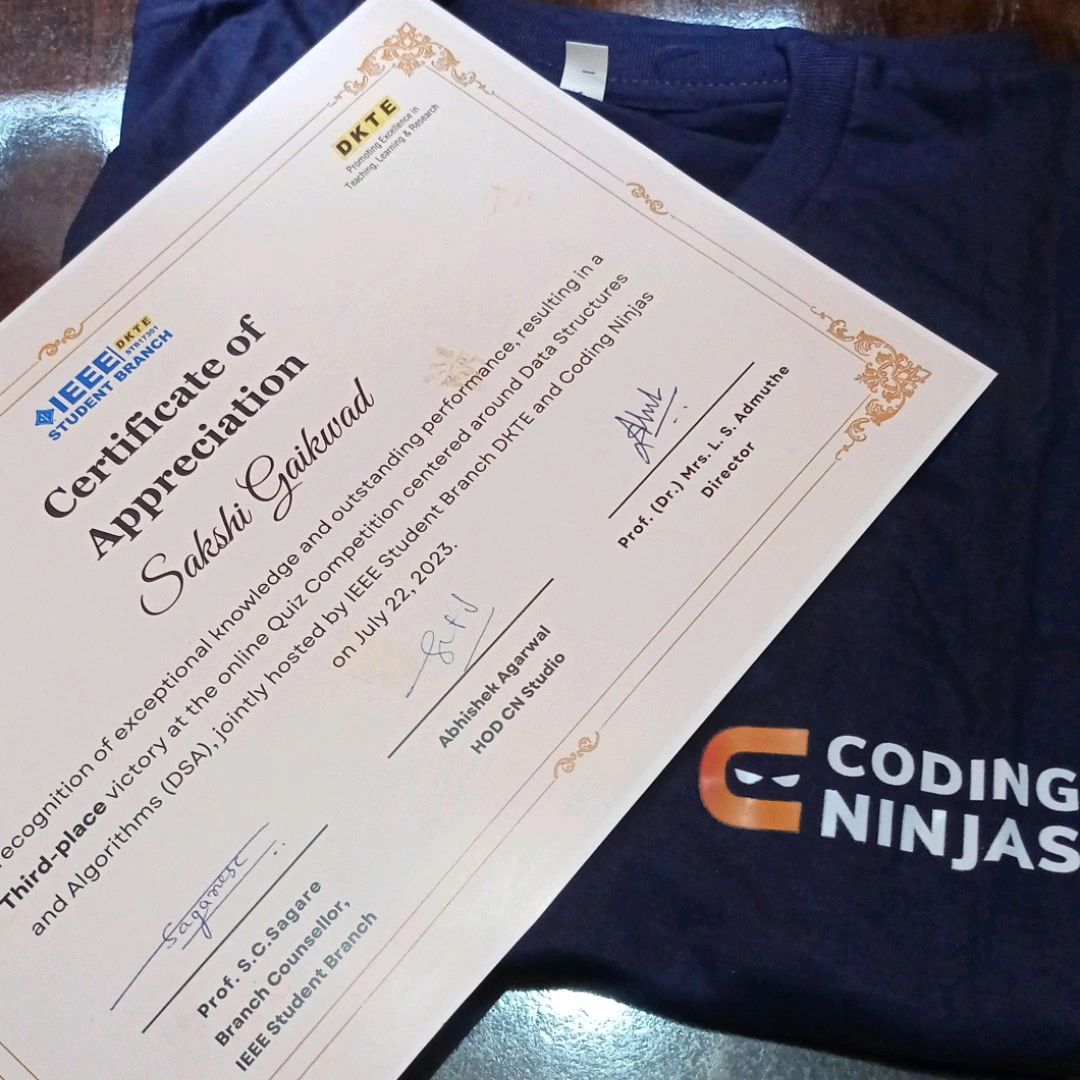 Sakshi Gaikwad on LinkedIn: #codingninjas #ieee #dsa Sakshi Gaikwad on LinkedIn: #codingninjas #ieee #dsa