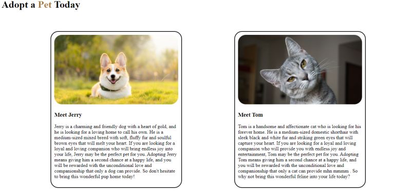 Umang Agarwal on LinkedIn: #flexboxgame #petadoptionpage #100daysofcode ... Umang Agarwal on LinkedIn: #flexboxgame #petadoptionpage #100daysofcode ...