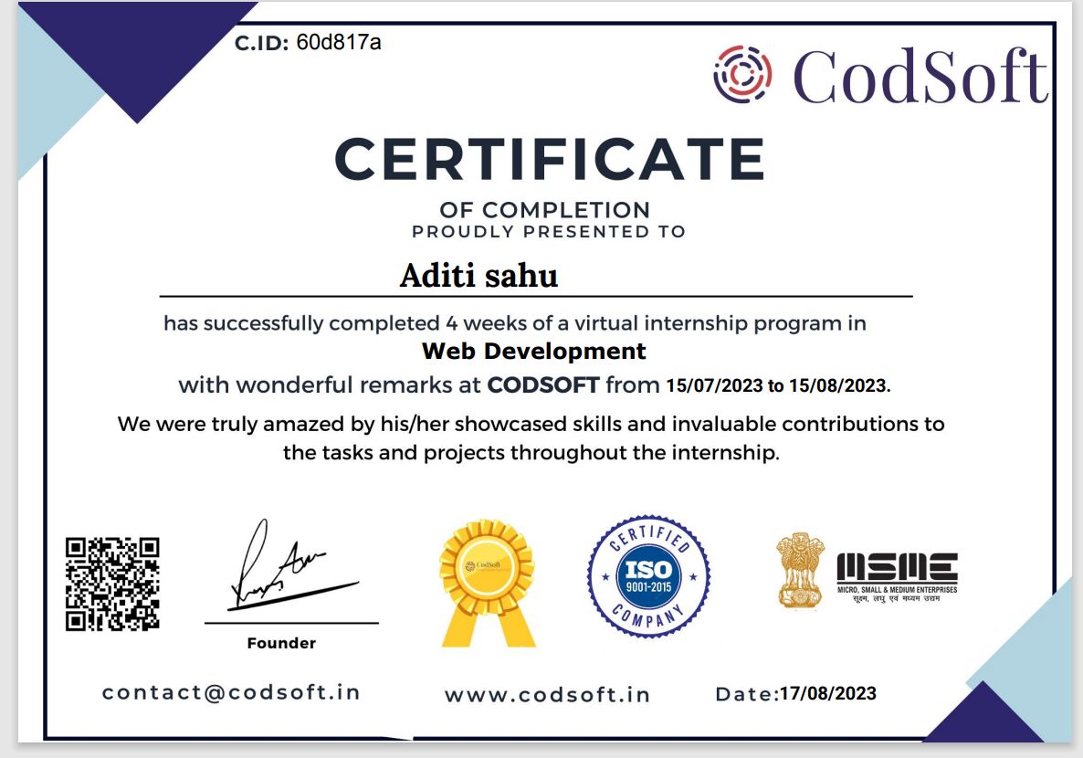 #learning #codsoft #codsoftinternship | Aditi Sahu #learning #codsoft #codsoftinternship | Aditi Sahu