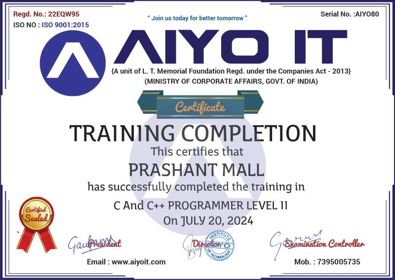 Prashant Mall on LinkedIn: #cprogramming #cplusplus #codingjourney # ... Prashant Mall on LinkedIn: #cprogramming #cplusplus #codingjourney # ...