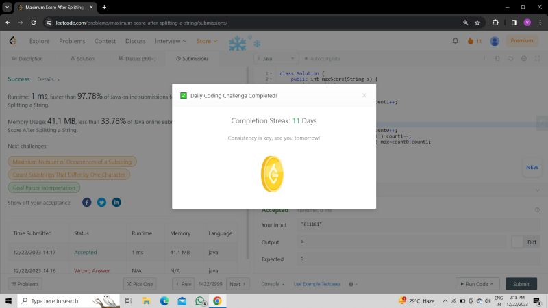 #100daysofcode #leetcode #streak #freecodecamp #buildinpublic | Sahadev ... #100daysofcode #leetcode #streak #freecodecamp #buildinpublic | Sahadev ...