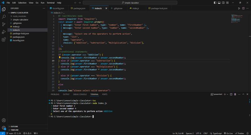 #typescript #javascript #nodejs #inquirer | Suhaib Shaikh #typescript #javascript #nodejs #inquirer | Suhaib Shaikh