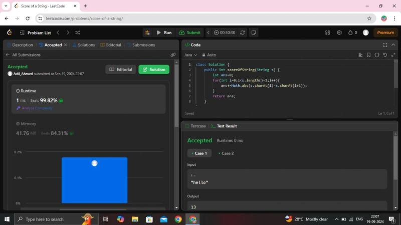Adil Ahmed on LinkedIn: #100daysofcode #dsa #strings #scoring # ... Adil Ahmed on LinkedIn: #100daysofcode #dsa #strings #scoring # ...