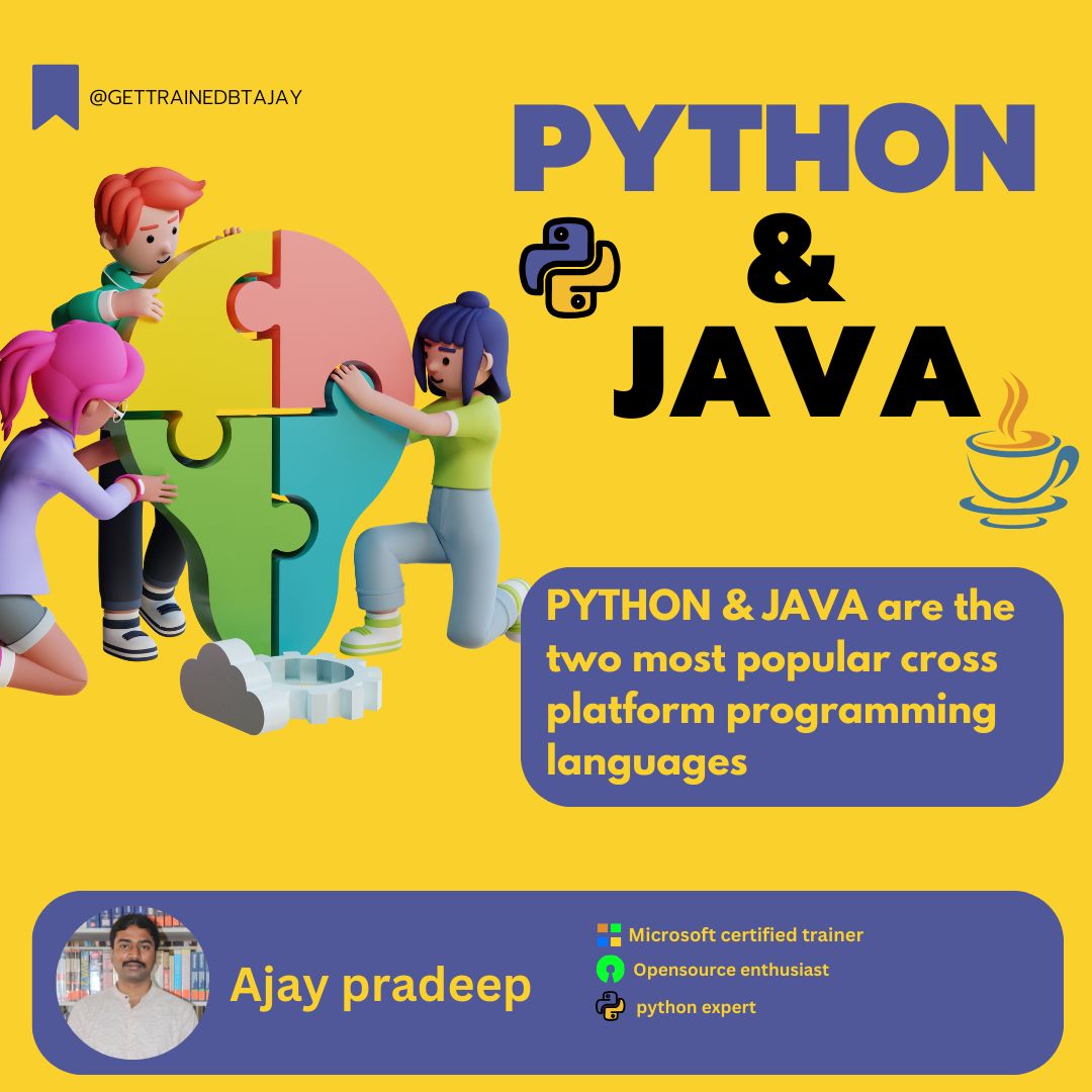 Ajay Pradeep SR on LinkedIn: python & Java are the two most popular ... Ajay Pradeep SR on LinkedIn: python & Java are the two most popular ...