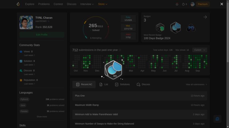 TVNL CHARAN on LinkedIn: #leetcode #100daysofcode #problemsolving #dsa ... TVNL CHARAN on LinkedIn: #leetcode #100daysofcode #problemsolving #dsa ...