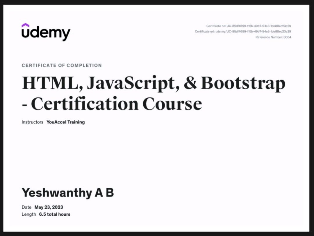 Yeshwanthy Balaji on LinkedIn: #javascript #html #bootstrap Yeshwanthy Balaji on LinkedIn: #javascript #html #bootstrap