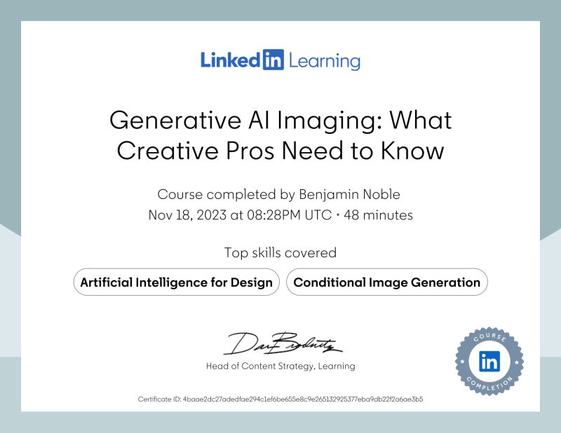 Benjamin Noble on LinkedIn: Certificate of Completion Benjamin Noble on LinkedIn: Certificate of Completion