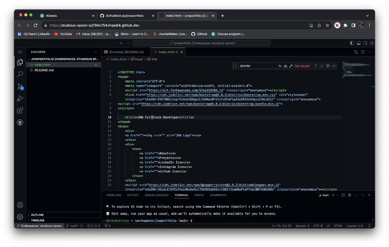 Jvonte Walker on LinkedIn: #100daysofcodechallenge #fullstackdev #4geeksc60 Jvonte Walker on LinkedIn: #100daysofcodechallenge #fullstackdev #4geeksc60