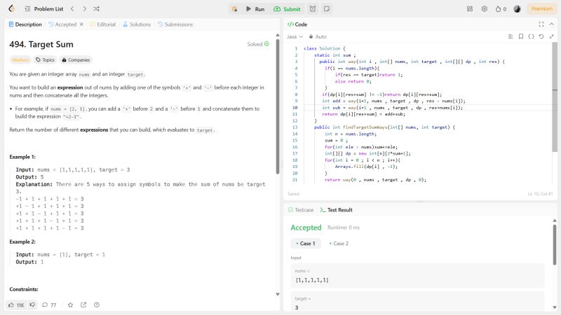 Gopal Kushwaha on LinkedIn: #leetcode_494 #dynamicprogramming #dsa # ... Gopal Kushwaha on LinkedIn: #leetcode_494 #dynamicprogramming #dsa # ...