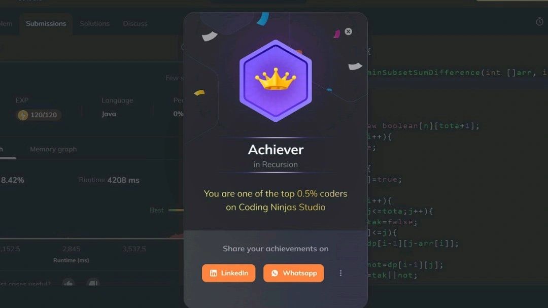 Proud to share my recursion journey with Code Studios | Yash Verma ... Proud to share my recursion journey with Code Studios | Yash Verma ...
