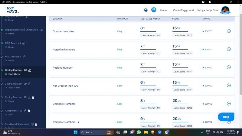 Sathya Pooja Sree Narise on LinkedIn: #coding #test #python #ccbp #nxtwave Sathya Pooja Sree Narise on LinkedIn: #coding #test #python #ccbp #nxtwave