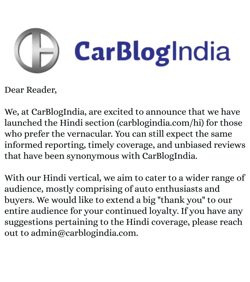 Yatharth Singh Chauhan on LinkedIn: #carblogindia Yatharth Singh Chauhan on LinkedIn: #carblogindia