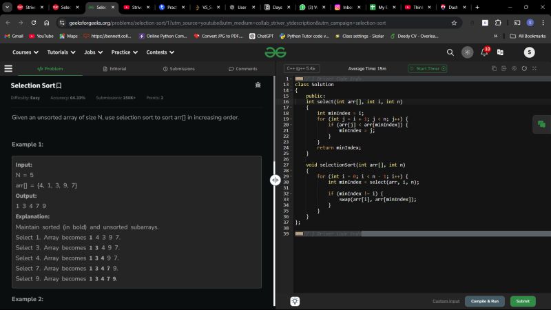 Santhosh VS on LinkedIn: #c #dsa #selectionsort #sortingalgorithms # ... Santhosh VS on LinkedIn: #c #dsa #selectionsort #sortingalgorithms # ...