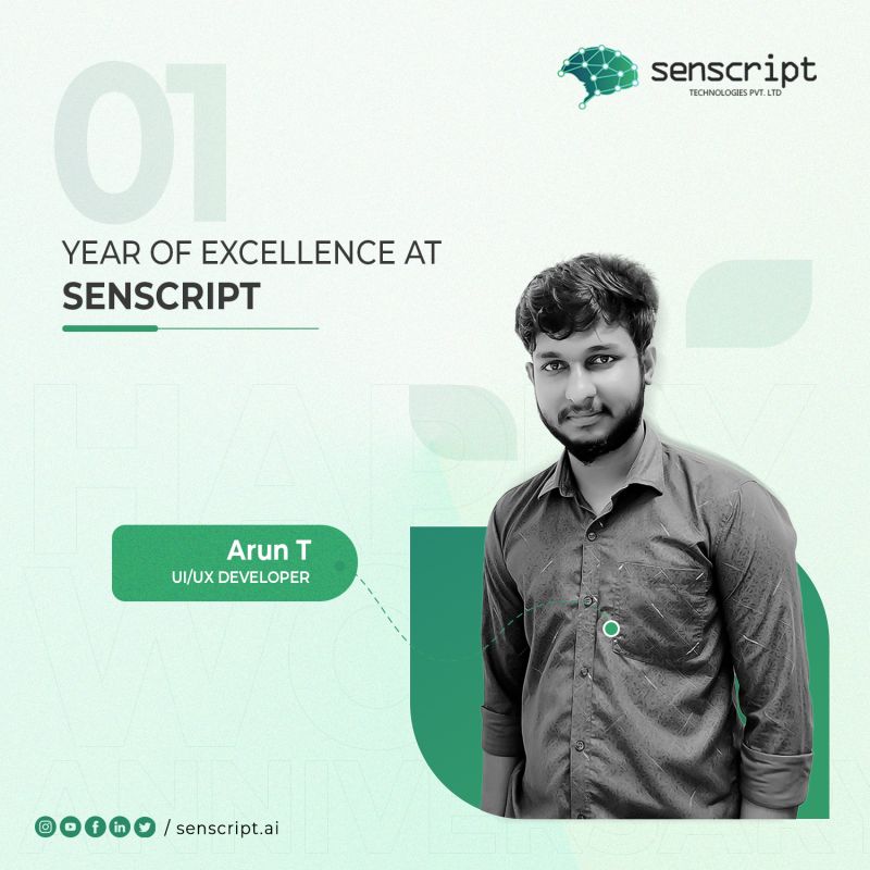 Senscript Technologies on LinkedIn: #workanniversary #career # ... Senscript Technologies on LinkedIn: #workanniversary #career # ...