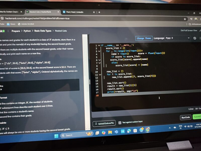 Om Kale on LinkedIn: #pythonprogramming #datastructures #100daysofcode Om Kale on LinkedIn: #pythonprogramming #datastructures #100daysofcode