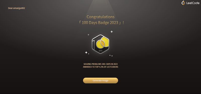 Amanjyot Singh on LinkedIn: #leetcode #badge #problemsolving Amanjyot Singh on LinkedIn: #leetcode #badge #problemsolving