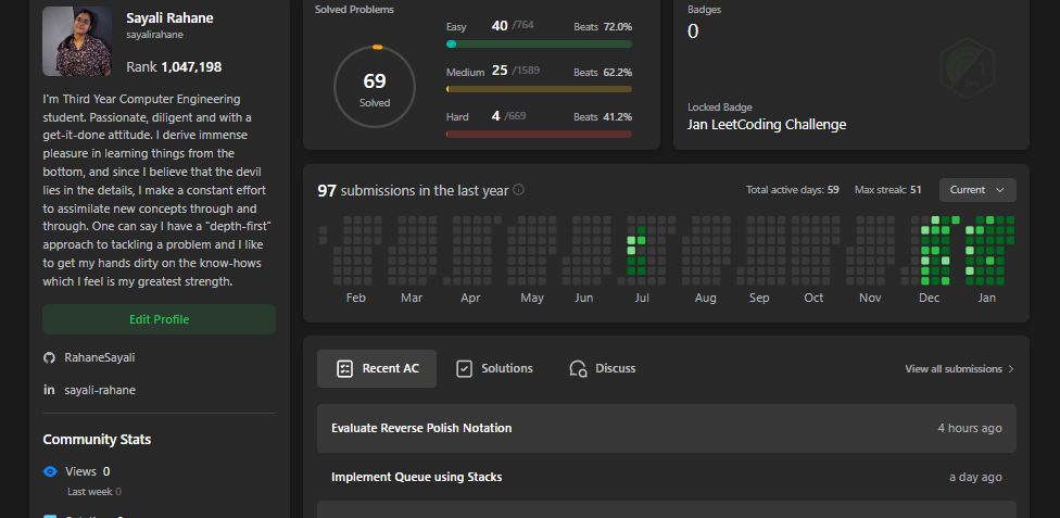 Sayali Rahane on LinkedIn: #365daychallenge #leetcode #dailycoding #dsa ... Sayali Rahane on LinkedIn: #365daychallenge #leetcode #dailycoding #dsa ...
