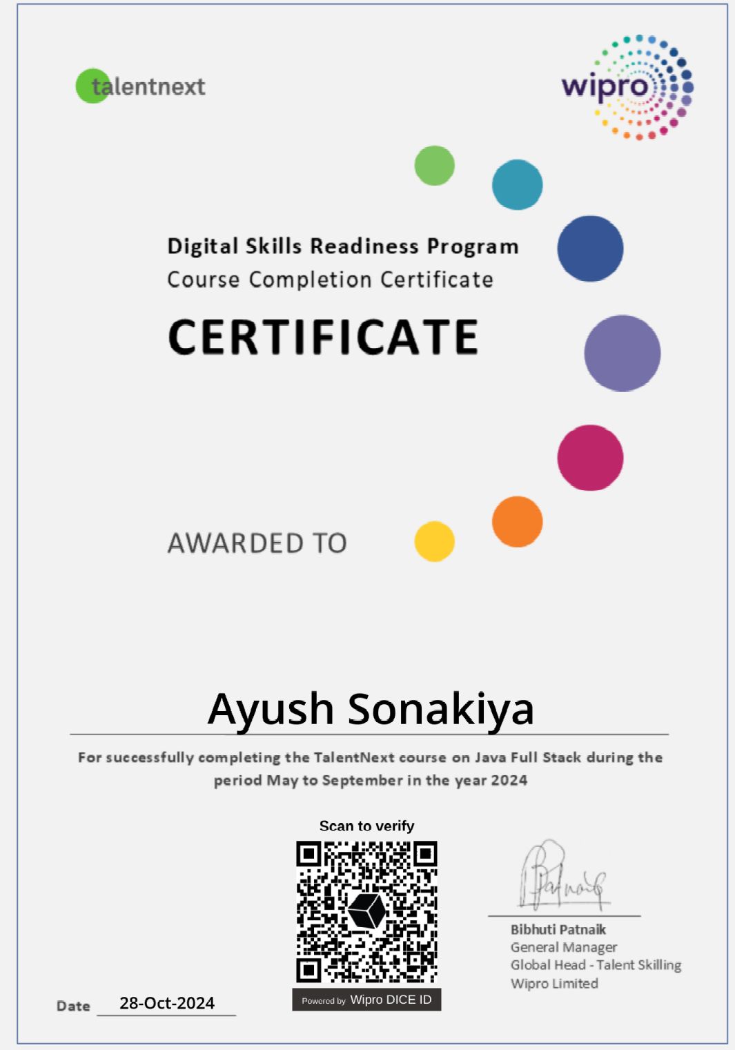 Ayush Sonakiya on LinkedIn: #talentnext #wipro #fullstackdevelopment # ... Ayush Sonakiya on LinkedIn: #talentnext #wipro #fullstackdevelopment # ...