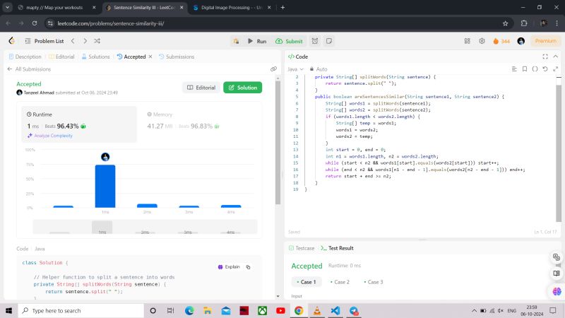 Tanzeel Ahmad on LinkedIn: 🚀 **LeetCode Challenge: Sentence Similarity ... Tanzeel Ahmad on LinkedIn: 🚀 **LeetCode Challenge: Sentence Similarity ...