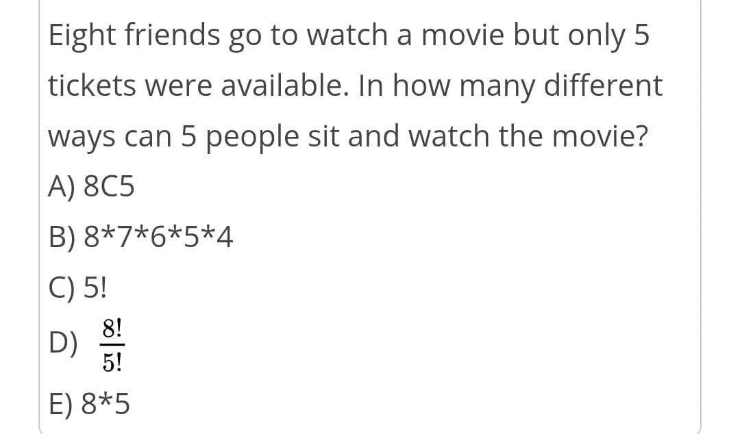In permutations and combination questions, we just need to check if the ... In permutations and combination questions, we just need to check if the ...