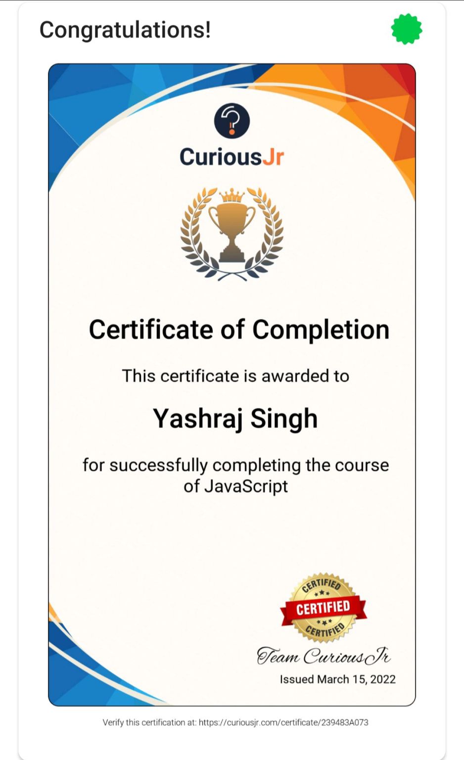 Yashraj Singh Chouhan on LinkedIn: #curious #programing #javascript Yashraj Singh Chouhan on LinkedIn: #curious #programing #javascript