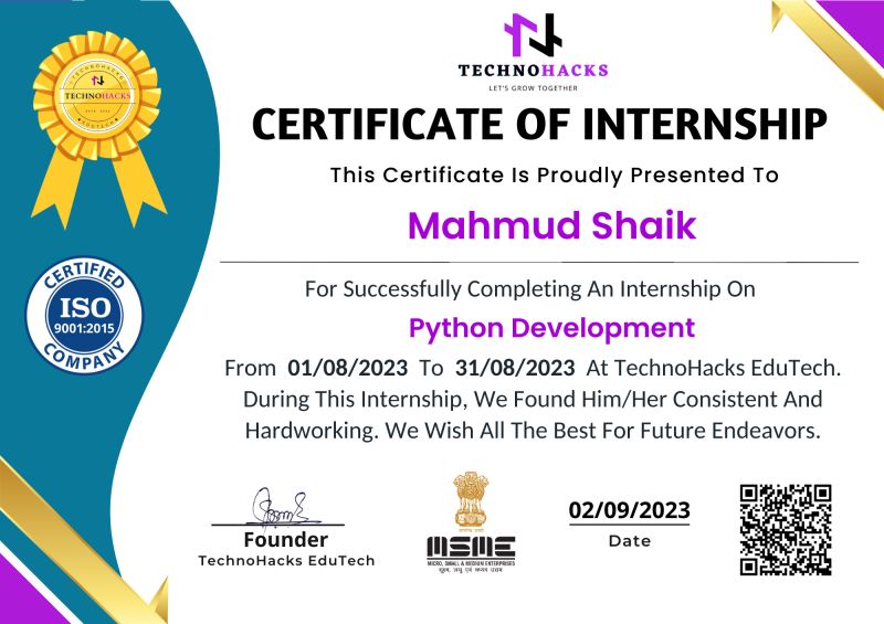 Hello connections, I am happy to share that I have received the Python ... Hello connections, I am happy to share that I have received the Python ...