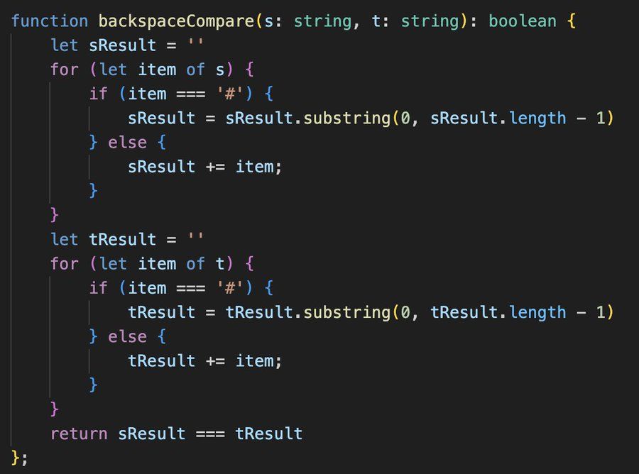 shunbiao cui on LinkedIn: Backspace String Compare Given two strings s ... shunbiao cui on LinkedIn: Backspace String Compare Given two strings s ...