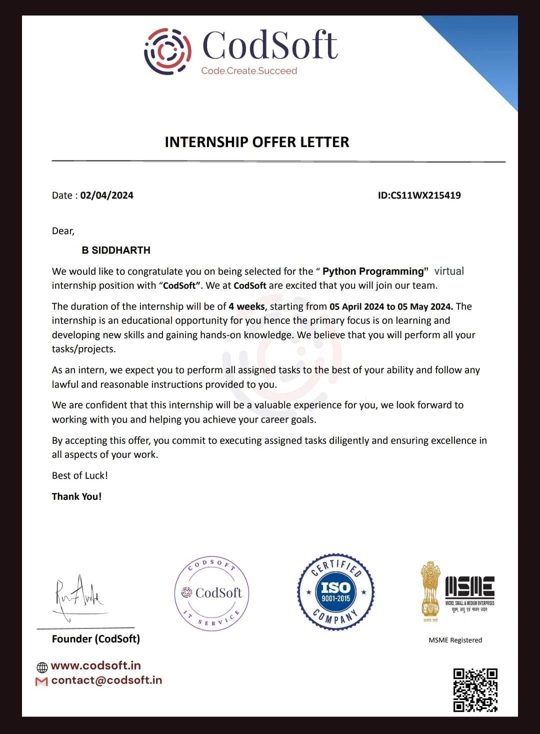 #codsoft #internship #program | B Siddharth #codsoft #internship #program | B Siddharth