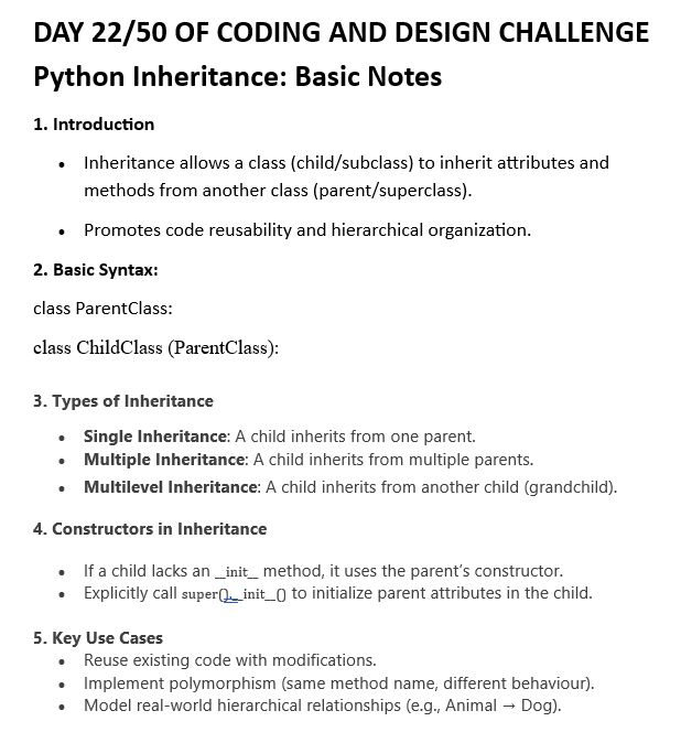 #ambixousupskilling2025 #python #codingchallenge #inheritance #oop ... #ambixousupskilling2025 #python #codingchallenge #inheritance #oop ...