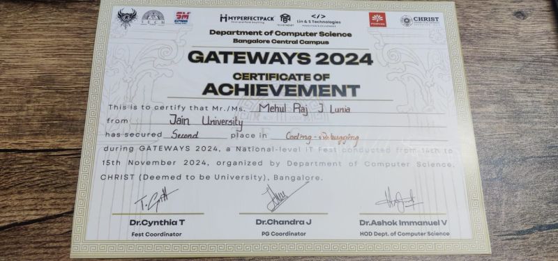 Mehul Lunia on LinkedIn: #achievement #itfest #coding #debugging # ... Mehul Lunia on LinkedIn: #achievement #itfest #coding #debugging # ...