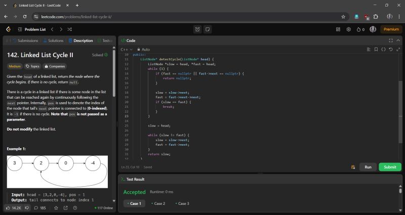 #100daysofcode #leetcode #dsa #linkedlist #codingjourney | BHARAT SOLANKI #100daysofcode #leetcode #dsa #linkedlist #codingjourney | BHARAT SOLANKI