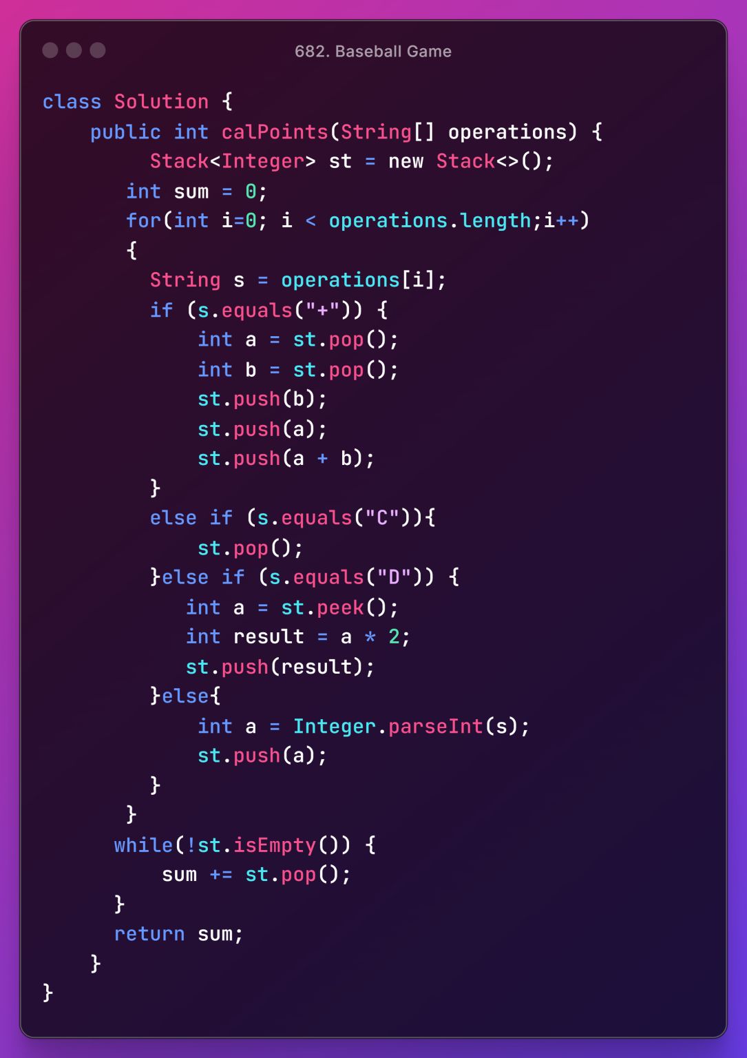 #leetcode #dsa #stacks #problemsolving #baseballgame #codingjourney ... #leetcode #dsa #stacks #problemsolving #baseballgame #codingjourney ...