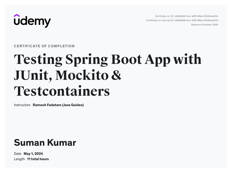#java #springboot #junit #mockito #testcontainers #unittesting #udemy ... #java #springboot #junit #mockito #testcontainers #unittesting #udemy ...