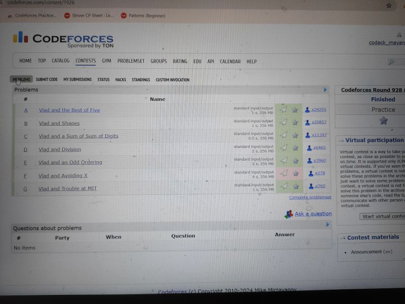 Mayank Pushpjeet on LinkedIn: Codeforeces Round 928: Problem Intution ... Mayank Pushpjeet on LinkedIn: Codeforeces Round 928: Problem Intution ...