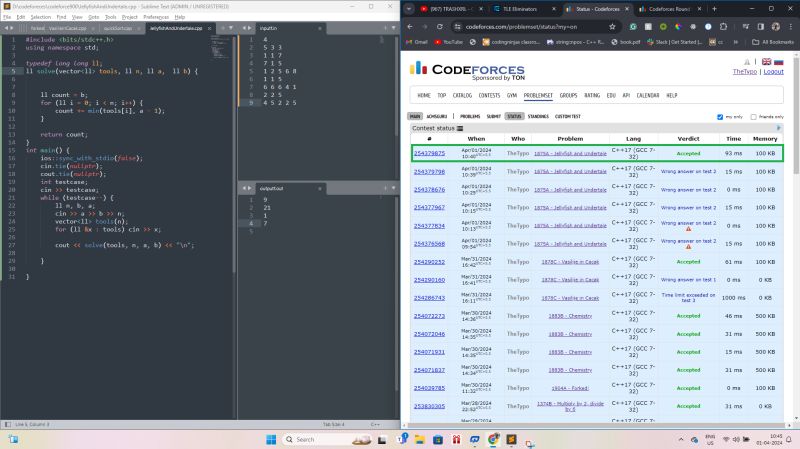 #100daysofcode #100daysofcode #codeforces #leetcode #codingjourney ... #100daysofcode #100daysofcode #codeforces #leetcode #codingjourney ...
