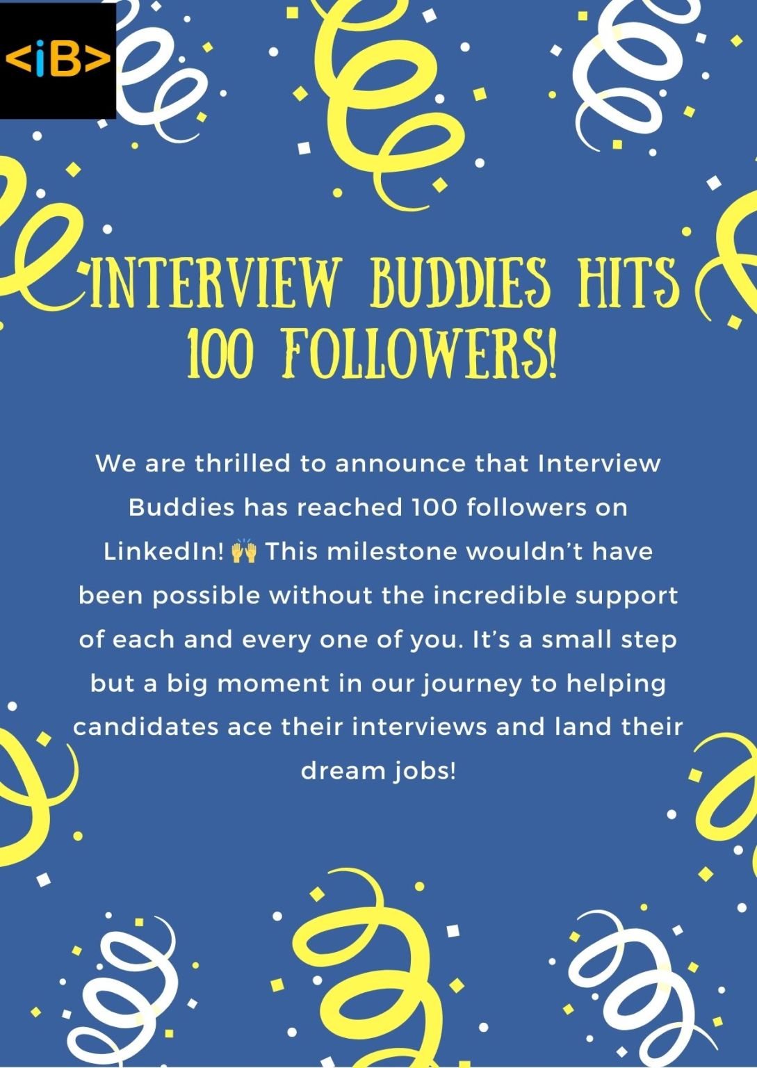 Interview Buddies on LinkedIn: #interviewbuddies #milestoneachieved # ... Interview Buddies on LinkedIn: #interviewbuddies #milestoneachieved # ...
