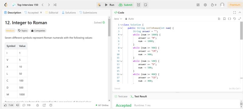 Sachin M on LinkedIn: #java #codingchallenge #romannumerals # ... Sachin M on LinkedIn: #java #codingchallenge #romannumerals # ...