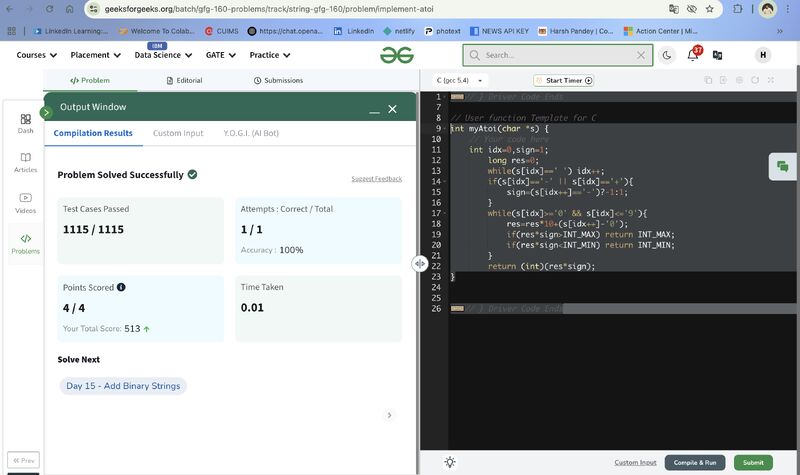 #dsa #geeksforgeeks #codingchallenge #problemsolving #learningeveryday ... #dsa #geeksforgeeks #codingchallenge #problemsolving #learningeveryday ...