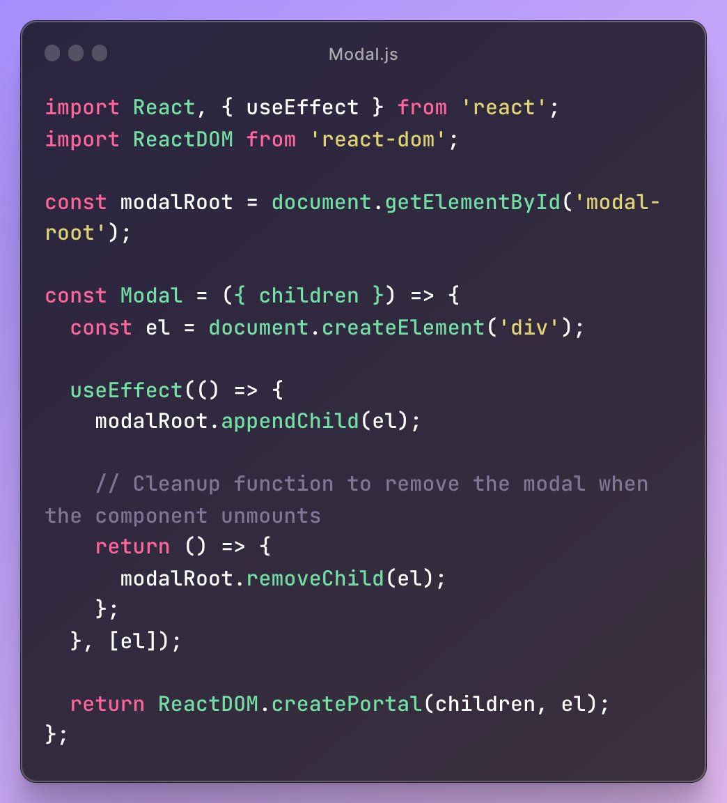 How to create Portals in React with ReactDOM.createPortal | Saurabh ... How to create Portals in React with ReactDOM.createPortal | Saurabh ...